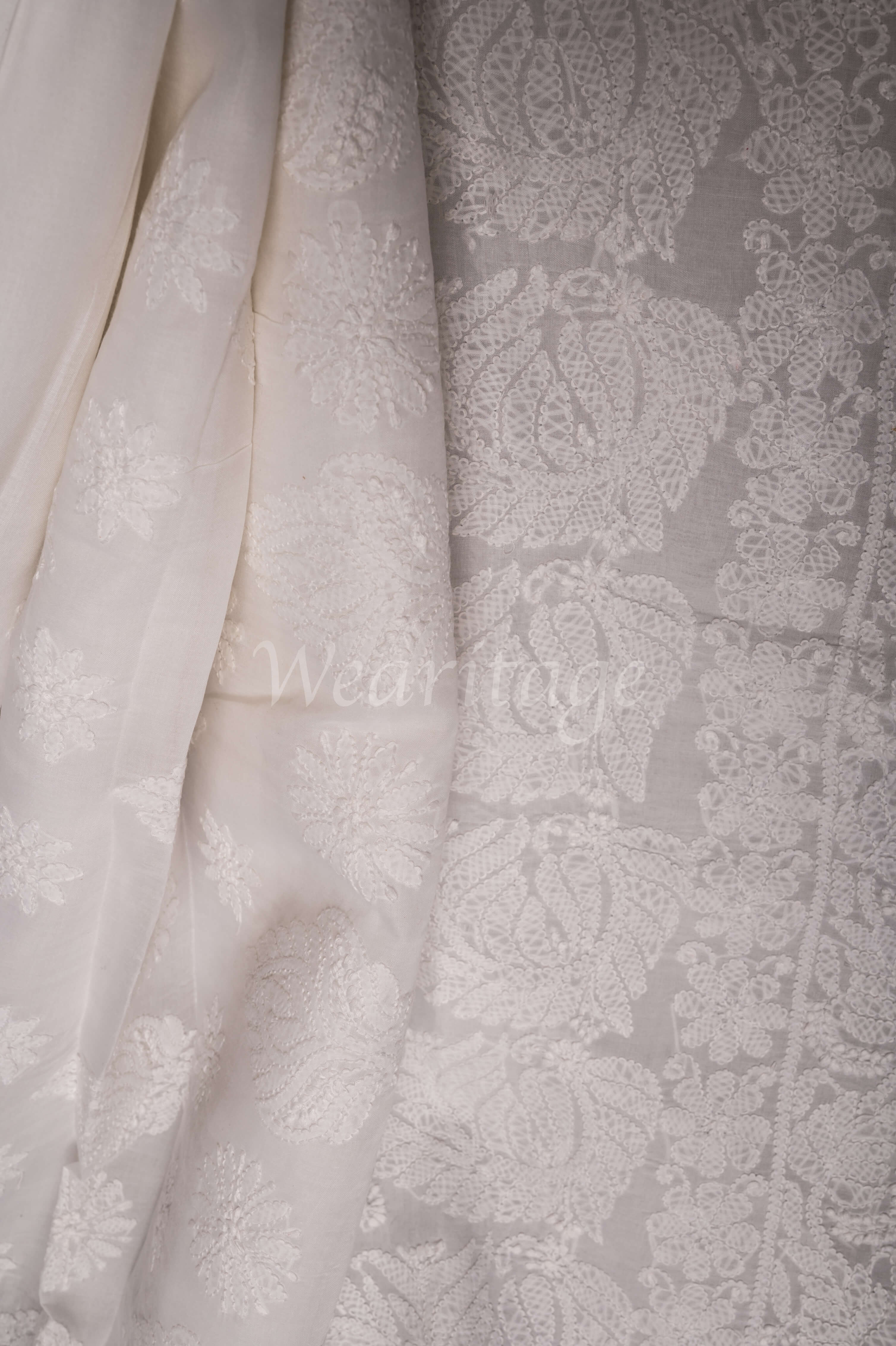White Chikankari saree – Wearitage